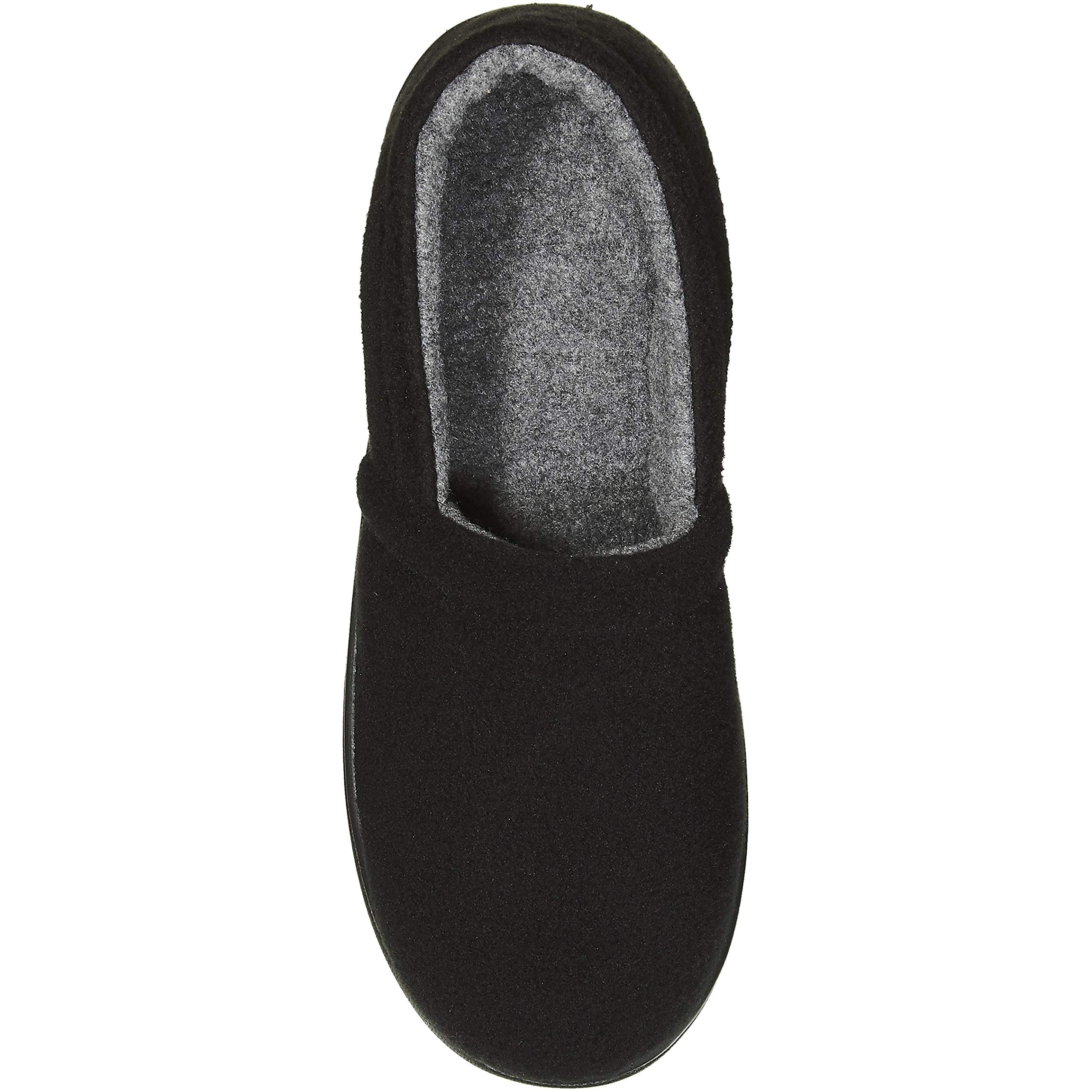Skysole Kids Boys Fleece A-Line Slippers with Rugged Outsoles Black/Grey Size 6