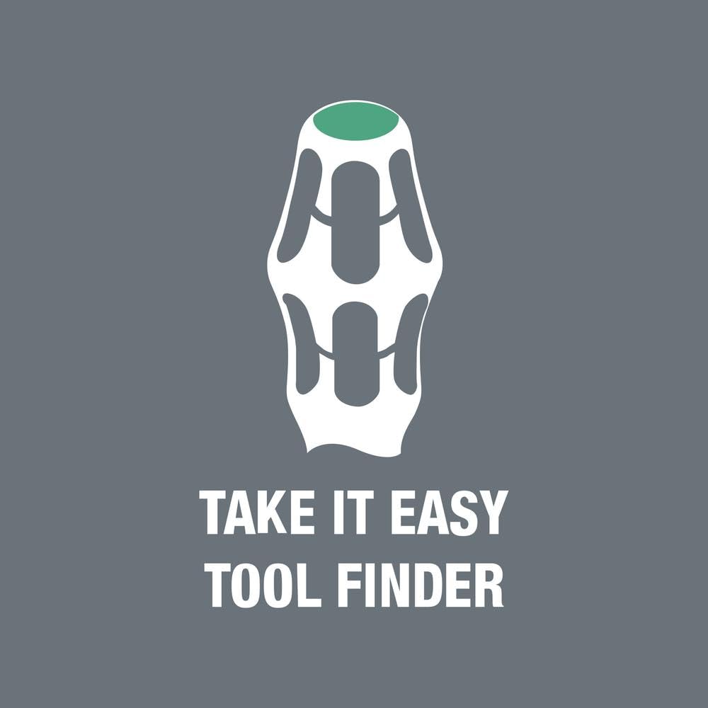 Wera 05028062001 Kraftform Plus 367/6 Torx Screwdriver Set and Rack, 6-Piece,MULTI,TX10x80mm, TX15x80mm, TX20x100mm, TX25x100mm, TX30x115mm, TX40x140mm