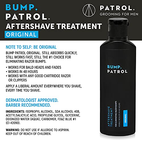 Bump Patrol Original Formula After Shave Bump Treatment Serum - Razor Bumps, Ingrown Hair Solution for Men and Women - 4 Ounces