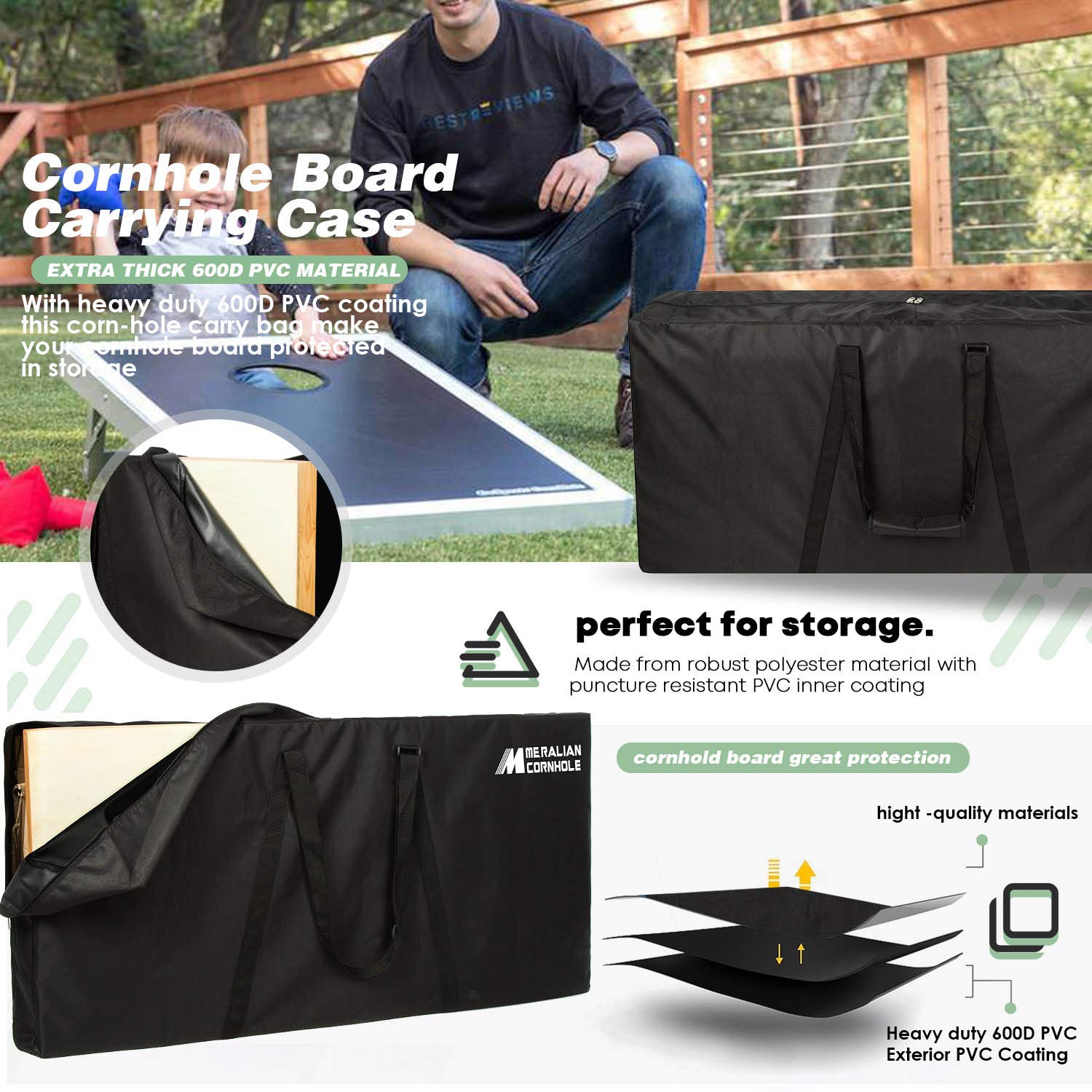 Berkeley Cornhole Boards, 2x4 Bag Toss Game Set, Officially Licensed Cornhole Game Boards, Comes with (2) Boards & (8) Bags