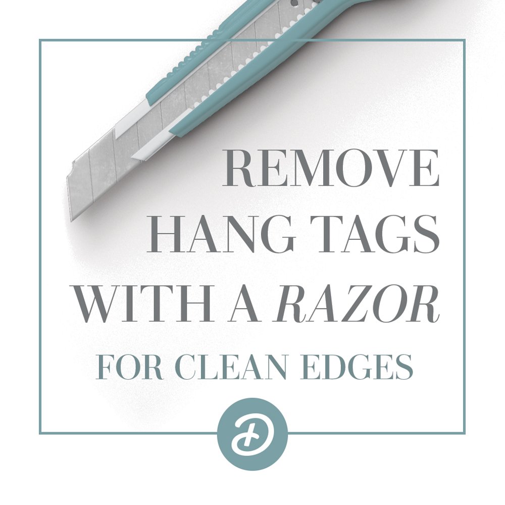 80 Printable White Cardstock Folding Hang Tags with Holes, 3.5 x 2 Inches, Two-Sided Personalize and Custom Tags