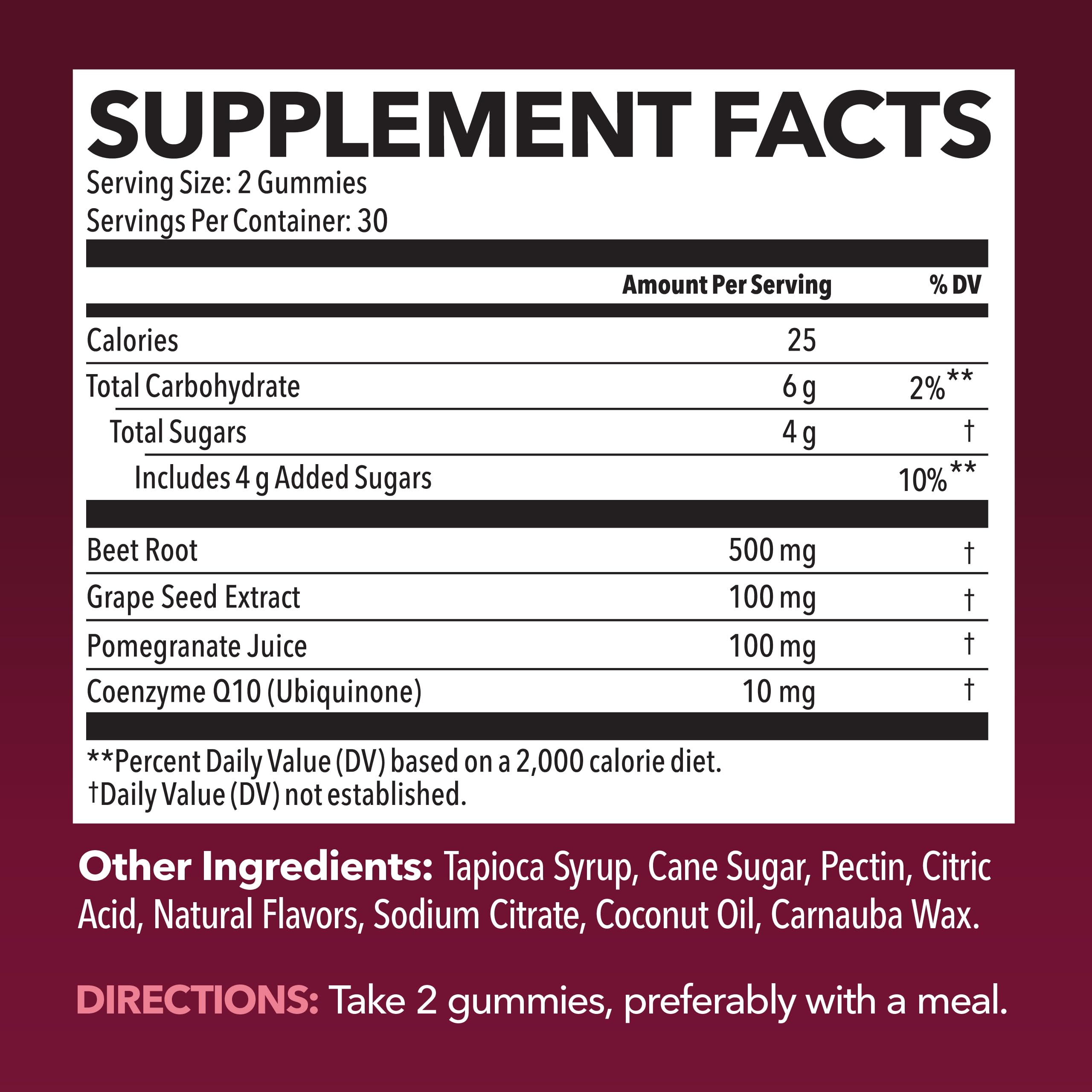 Beet Root Gummies with COQ10 & Pomegranate - Nitric Oxide Supplement for Men and Women - Endurance, Performance, Recovery - Vegan, Non-GMO, Gluten Free - Mixed Berry Flavor, 1 Month Supply