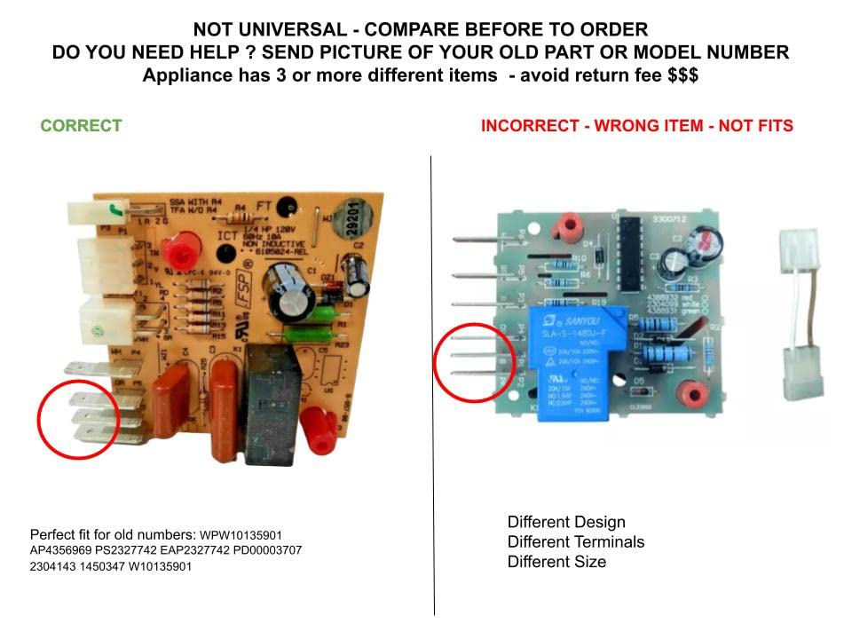 GLOB PRO SOLUTIONS 2304143 1450347 W10135901 CKD6037 Defrost Control Board