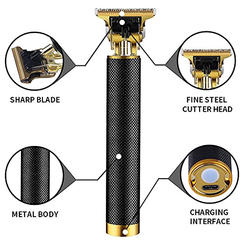 QYY Hair Engraving Pen Shaver, Professional Rechargeable Hair Trimmer Clipper, Stainless Steel Lettering Clipper Styling Tools for Hair/Eyebrows/Beards