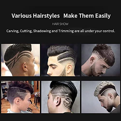 QYY Hair Engraving Pen Shaver, Professional Rechargeable Hair Trimmer Clipper, Stainless Steel Lettering Clipper Styling Tools for Hair/Eyebrows/Beards