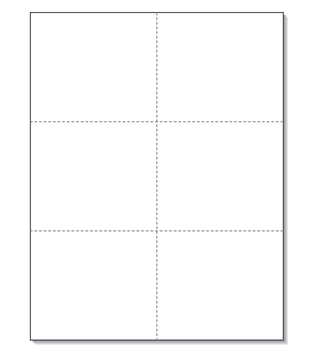 NextDayLabels - Laser Printer Blank Perforated Cards 6 up per Page, for School registration cards, Delivery Cards, Inventory Tags, Response Cards, RSVP Cards, Trip Tickets, ETC, 1200 White Cards