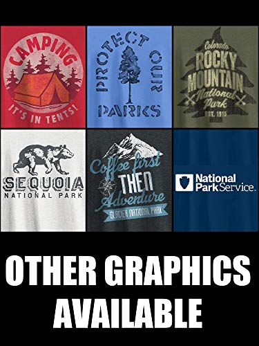 Hanes Men's National Parks Graphic T-Shirt Collection, Slate Heather/Coffee Then Adventure, X Large