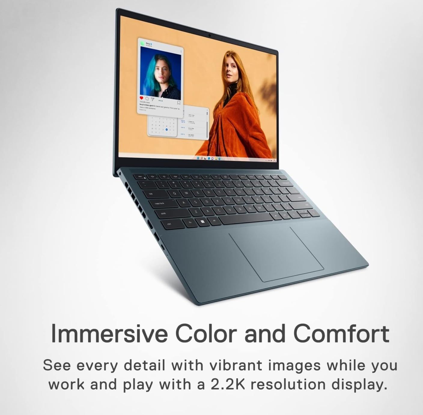 Dell Inspiron 14 Plus 7420 Laptop - 14 inch, 2.2K 16:10, Intel 14-Core i7-12700H - Intel Iris Xe – WiFi 6 - Thunderport 4 - Win 11 Pro + Office 365 - Atlantic Green (16GB RAM | 1TB SSD) (16GB | 1TB)