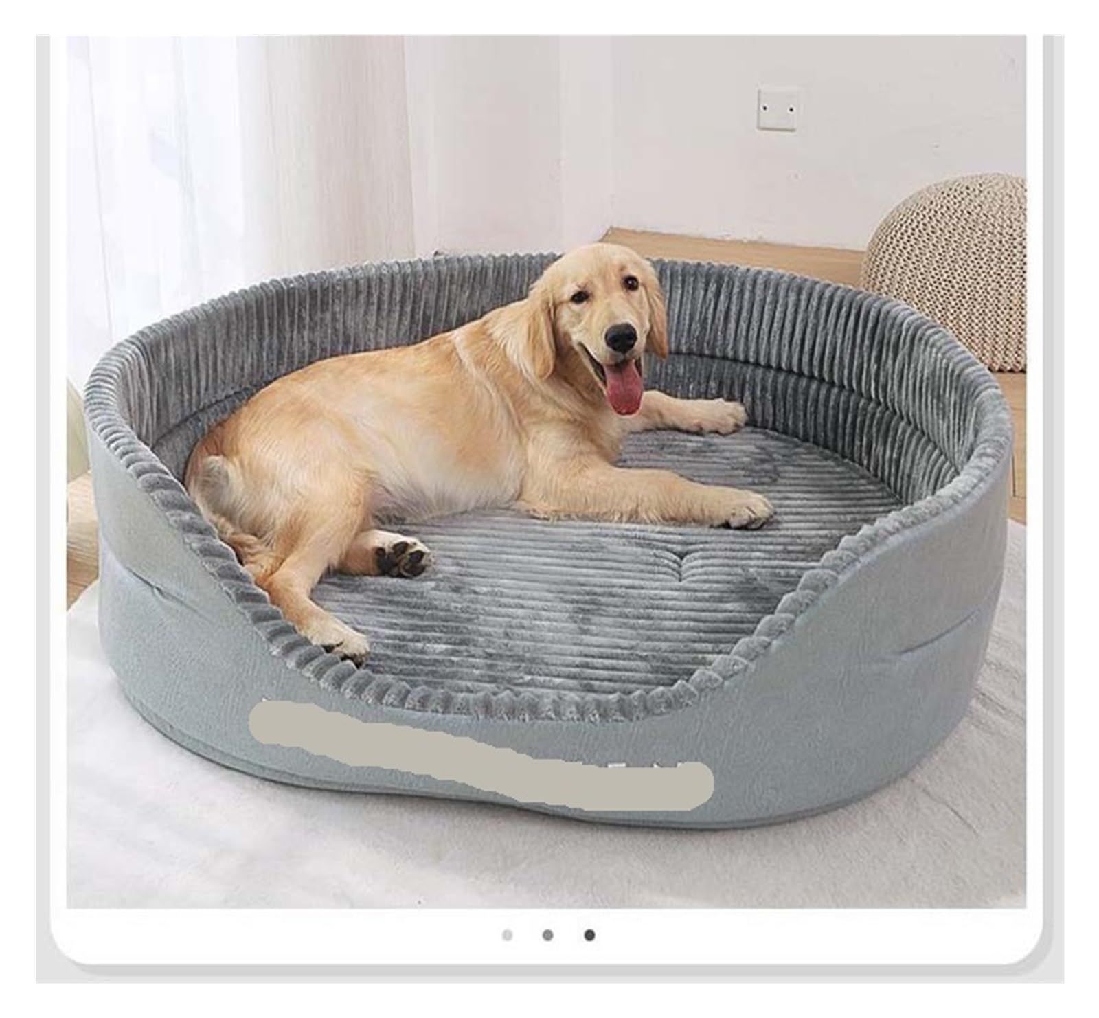 ITOMEN Pet Bed Autumn Winter Dog Bed Removable Kennel Pet Large Sofa Plus Thick Deep Sleep Cushion Puppy Mat Dog Comfort (Color : Gray, Size : 80x65x23cm(30kg))