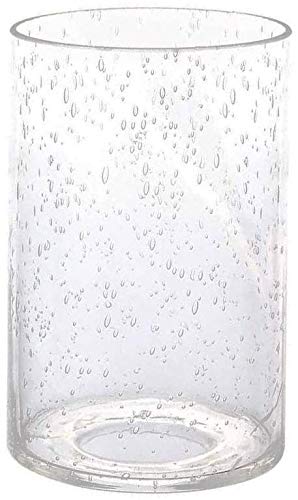 Sunwo Glass Shade Straight Cylinder Glass Lamp Shade Replacement with Multiple Effects(Bubble Cylinder with Fitter)