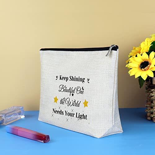 Inspirational Gifts for Girls Women Makeup Cosmetic Bag Best Friend Sister Friendship Gift Encouragement Gift Appreciation Thank You Gifts Birthday Christmas Graduation Gifts for Daughter Coworker BFF