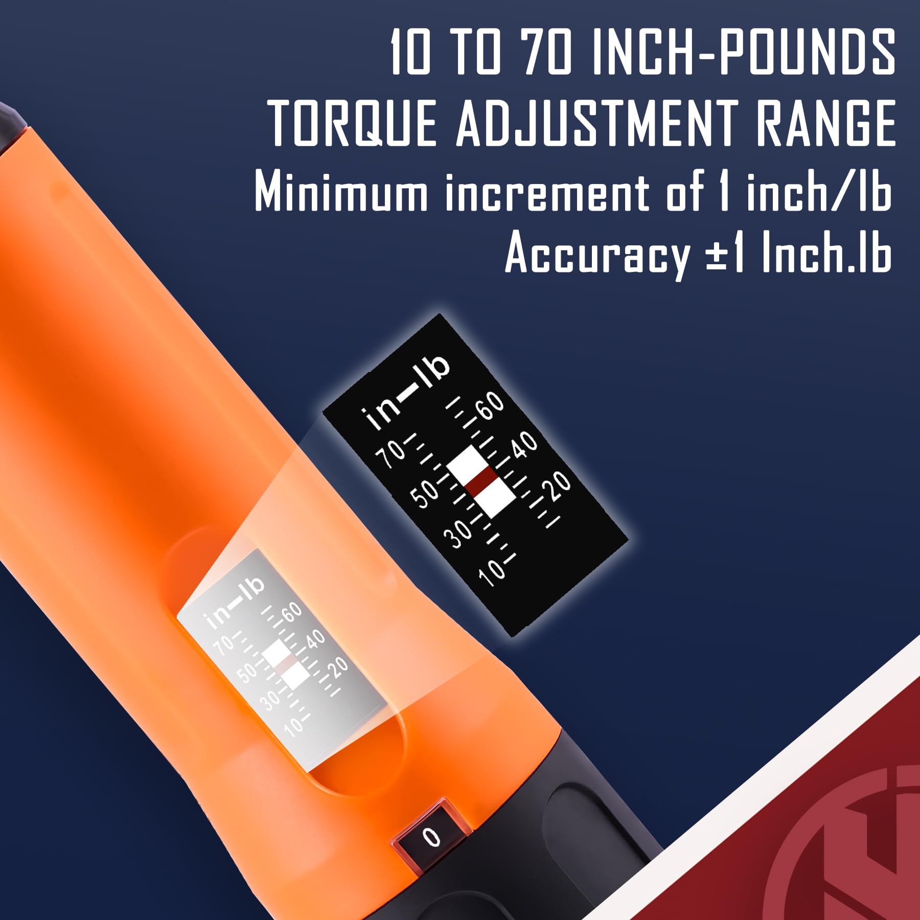 KNINE OUTDOORS Torque Screwdriver Wrench Driver Set 10-70 Inch Pounds lbs for Maintenance with T-bar Handle, 40 Hex Bits, 1/4" Socket, Shaft Extension, For Tools, Bike Repairing and Mounting (Orange)