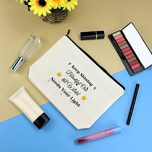 Inspirational Gifts for Girls Women Makeup Cosmetic Bag Best Friend Sister Friendship Gift Encouragement Gift Appreciation Thank You Gifts Birthday Christmas Graduation Gifts for Daughter Coworker BFF