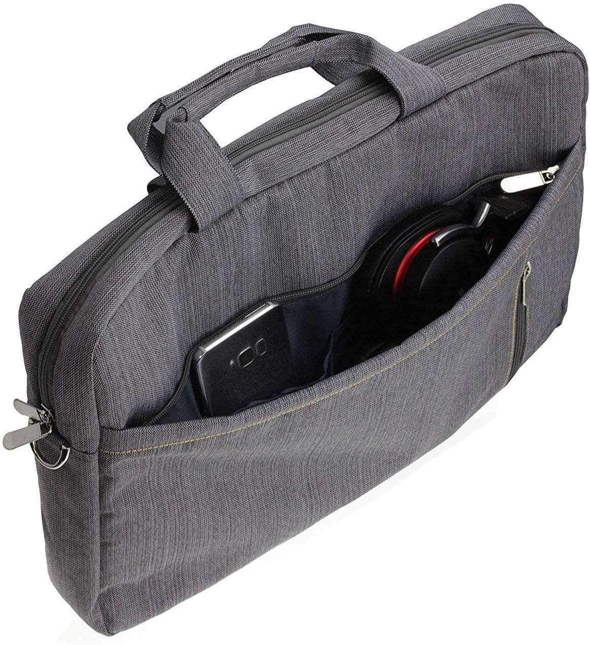 Navitech Grey Sleek Water Resistant Travel Bag - Compatible with ASUS ProArt Studiobook Pro 16 OLED (W5600) 16" NB