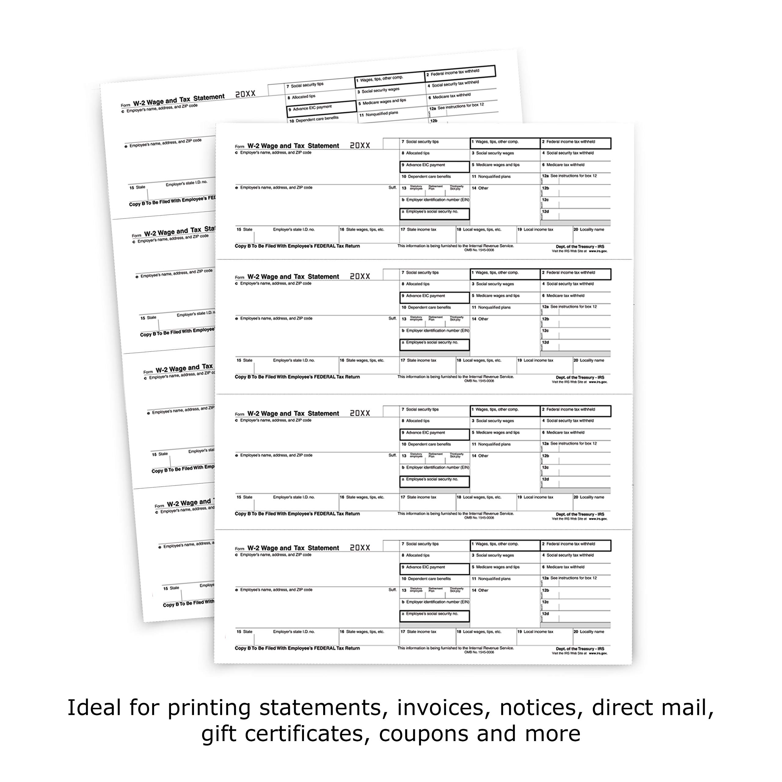 PrintWorks Professional Perforated Paper, 500 Sheets, 4 Part Perf