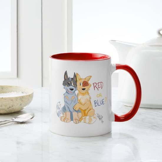 CafePress Red Or Blue Mugs Ceramic Coffee Mug, Tea Cup 11 oz