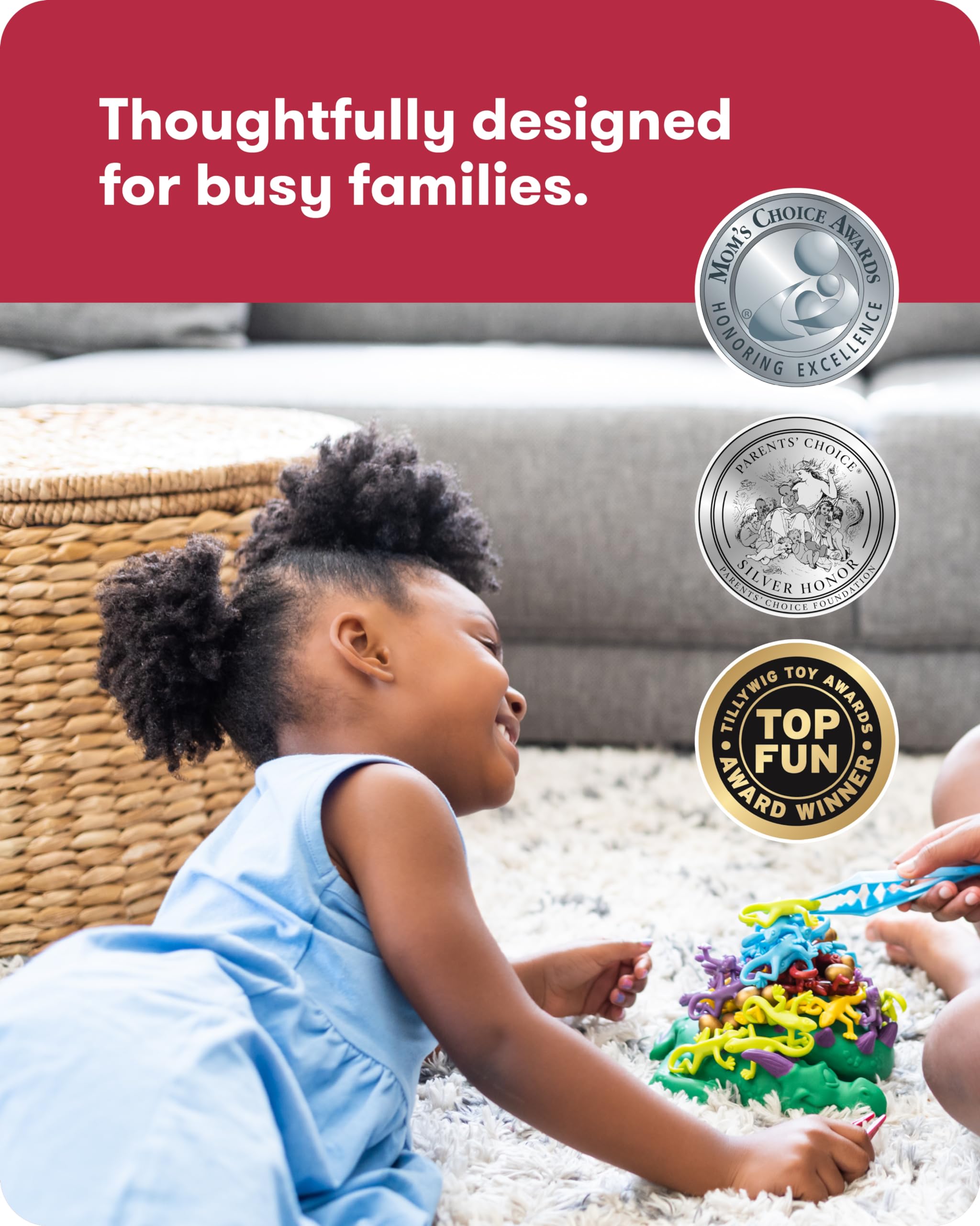 SimplyFun Dreaming Dragon - A Game for Kids Based on Steady Hands, Concentration, and A Little Luck - 2 to 4 Players - Kids Game Ages 6 & Up