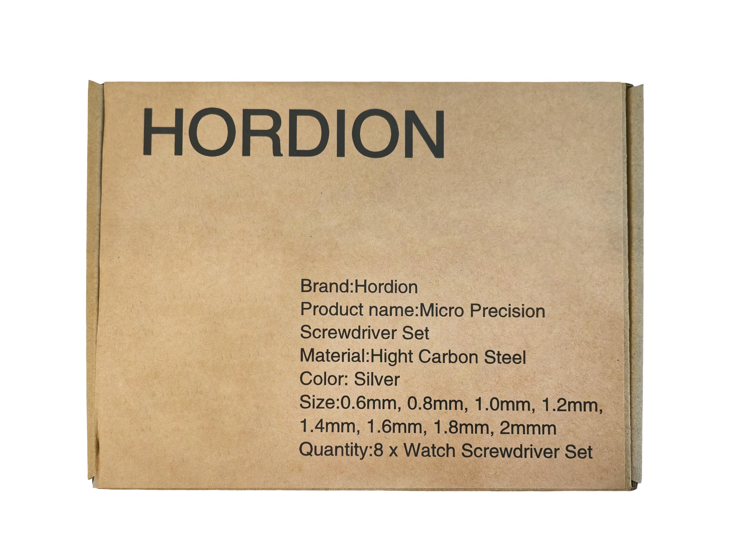 Hordion 8Pcs Micro Precision Screwdriver Set, Jewelers Screwdriver Set, Watch Screwdriver Kit 0.6-2mm for Watch, Jewelry, Eyeglasses, Sunglass, Electronics, Computer, Toys Repair (Flat)