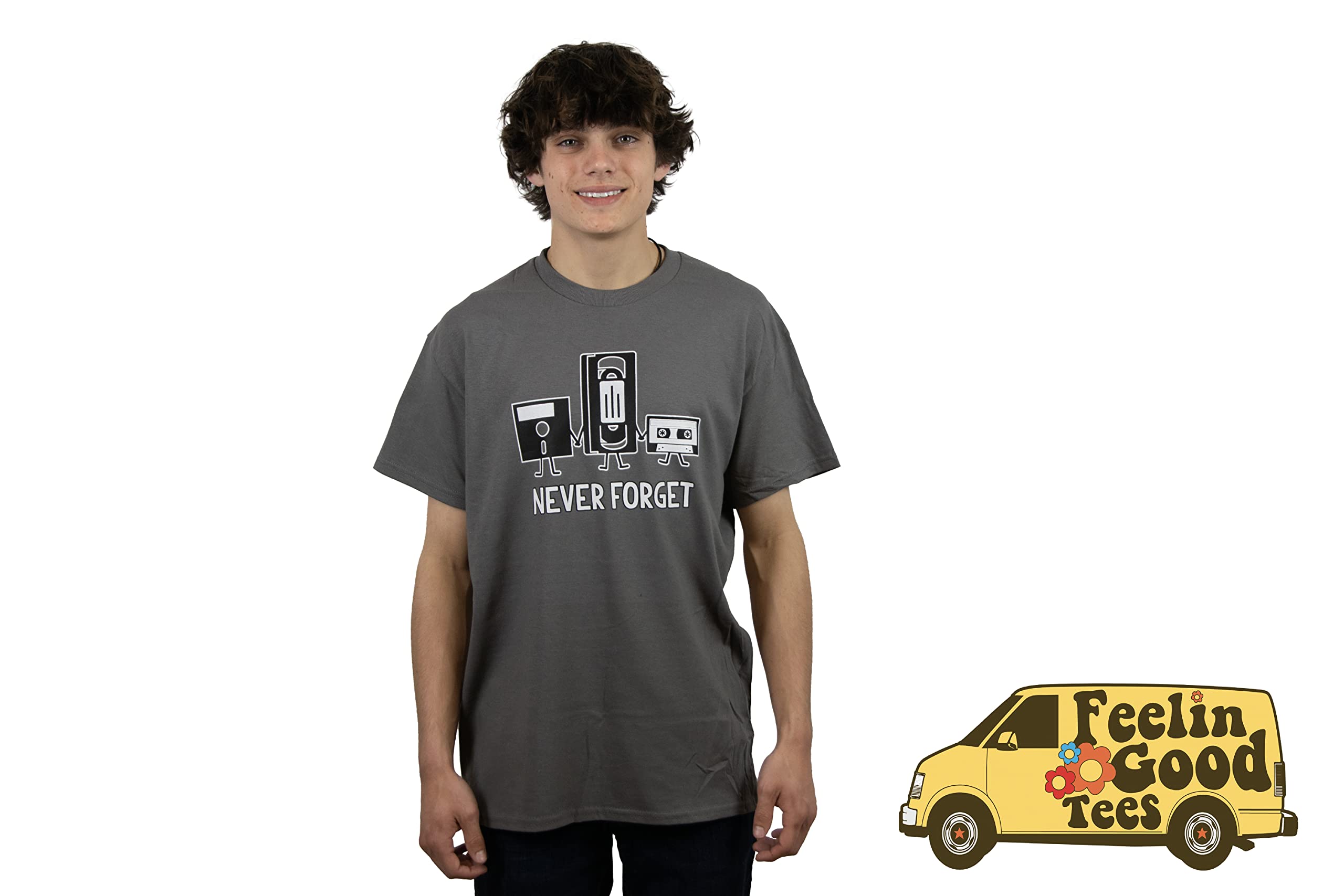 Never Forget Graphic Novelty Sarcastic Funny T Shirt L Charcoal