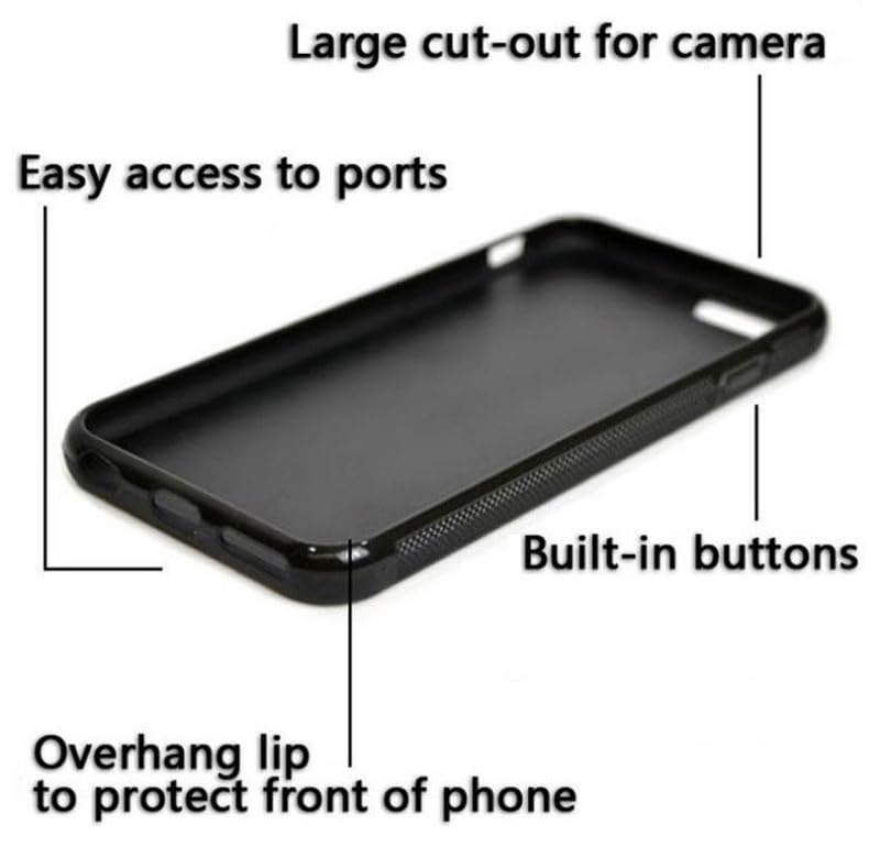 GUHUOHUO FNAF Theme Phone Case Anime Design Phone Case TPU Silicone Gel Edge PC Bumper Case Full Protection Cover for iPhone (for iPhone 7/8/2020 SE)