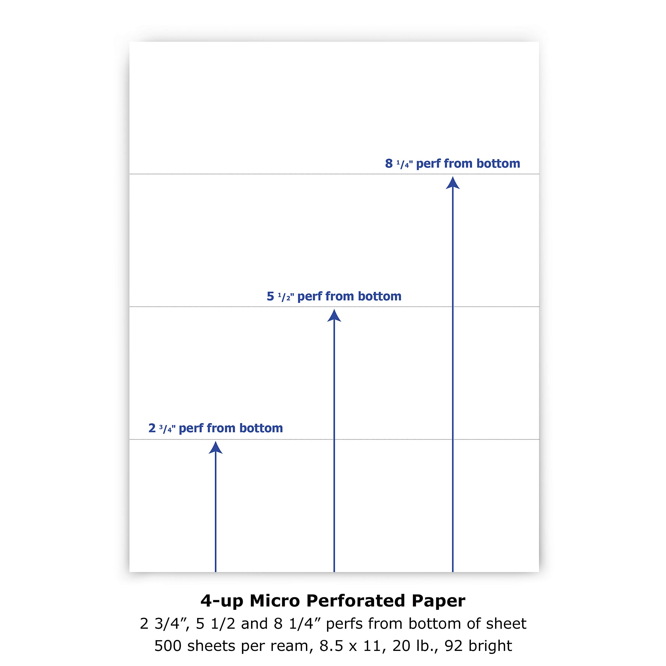 PrintWorks Professional Perforated Paper, 500 Sheets, 4 Part Perf