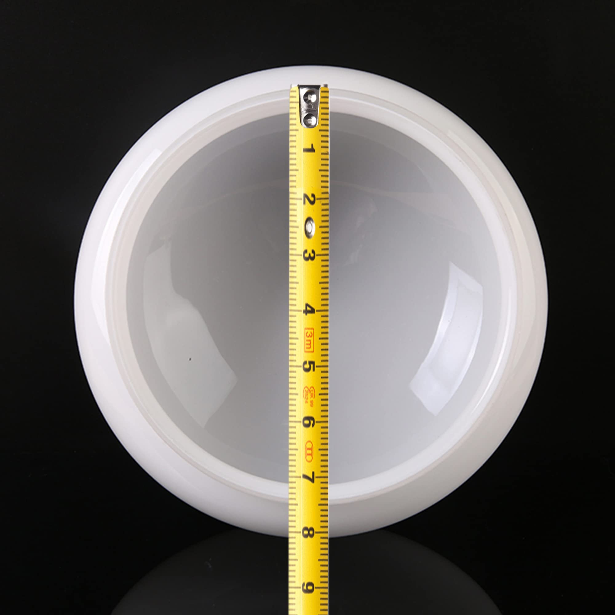 Dysmio 8-Inch White Classic Globe, Dome, Fitter Size 7-1/2 inches, Replacement Mushroom Glass Shade for Pendant, Fan light, Bathroom