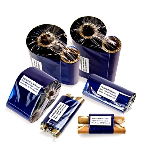 OfficeSmartLabels WX1003251476 Premium Resin-Enhanced Wax 3.25" x 1476' Black Thermal Transfer Ribbons Industrial, Compatible with Zebra Printers - 1" Core