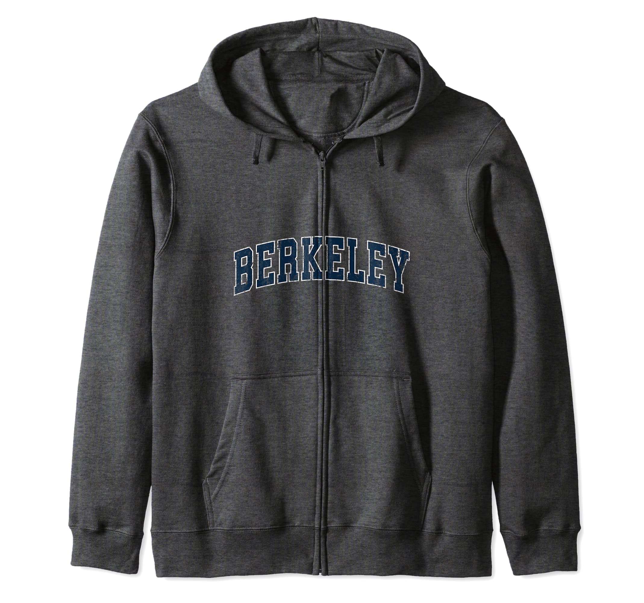 Berkeley California CA Vintage Sports Design Navy Design Zip Hoodie