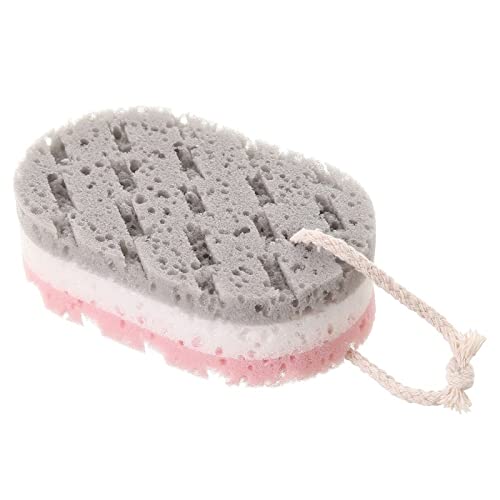 INGVY Dry Brushing Body Brush Bath Sponge Ball Shower Rub Whole Body Exfoliation Dead Skin Remover Massage Brush Moisturizing Scrubber Bathroom Accessory (Size : Gray)