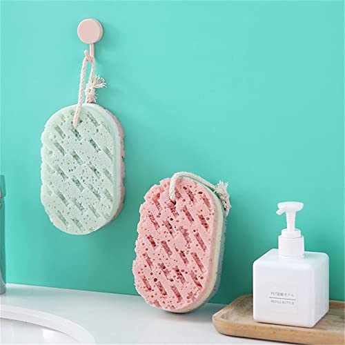 INGVY Dry Brushing Body Brush Bath Sponge Ball Shower Rub Whole Body Exfoliation Dead Skin Remover Massage Brush Moisturizing Scrubber Bathroom Accessory (Size : Gray)