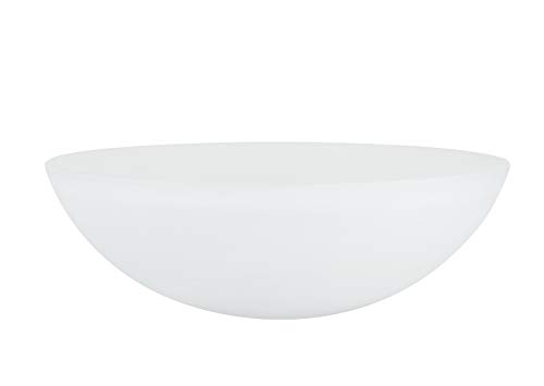 Aspen Creative Frosted 23098-01 Transitional Style Replacement Torchiere Glass Shade, 5-3/8" high x 15-5/8" Diameter