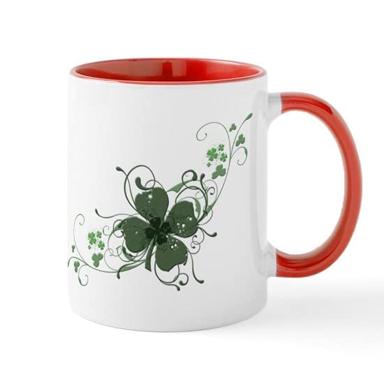 CafePress Elegant Shamrock Mug Ceramic Coffee Mug, Tea Cup 11 oz