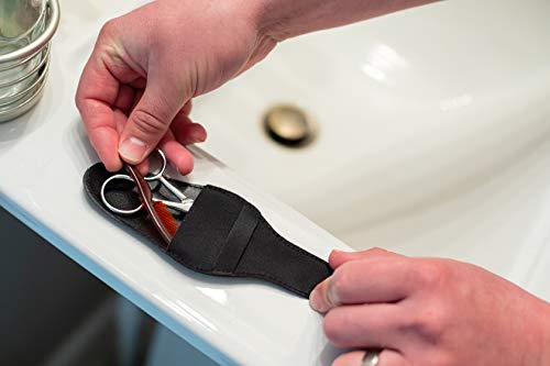 Mustache Grooming Kit - Mustache Scissors For Men For Precise Facial Hair Trimming - Mustache Combs For Men - Perfect Moustache Comb and Moustache Scissors Great For Travel