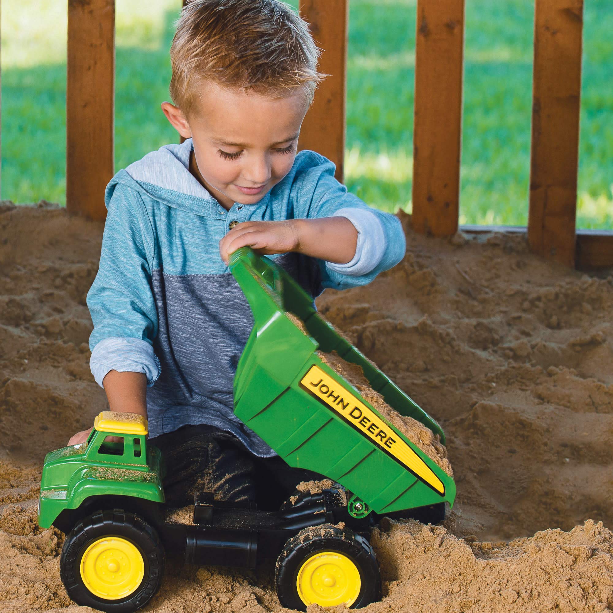 John Deere 15" Big Scoop Dump Truck Toy, Ages 3 and Up, Green