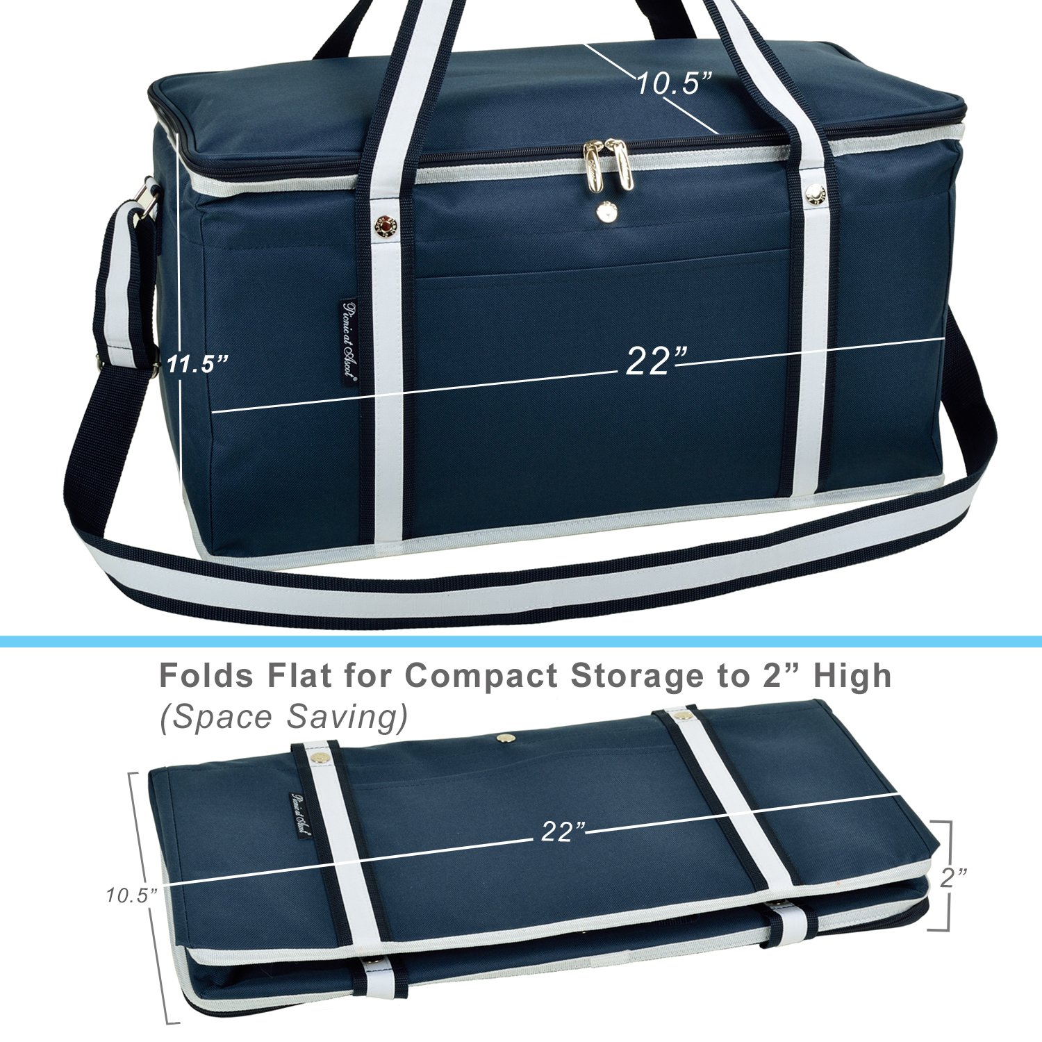 California Berkeley Licensed Golden Bears 64 Can Capacity Semi Rigid Collapsible Leakproof Cooler- Designed & Quality Approved in The US