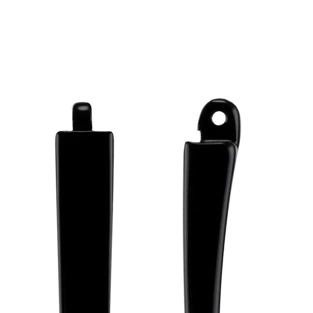 QYAJS 1 Pair TR90 Bright Black Glasses Replacement Glasses Replacement Temple Eyeglasses Arms Legs Screws and 3-in-1 Screwdriver (Single Straight Teeth 8mm)