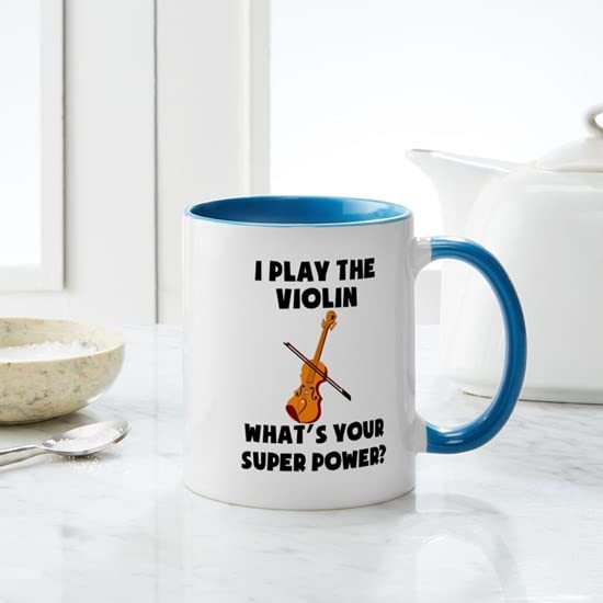 CafePress I Play The Violin Whats Your Super Power? Mugs Ceramic Coffee Mug, Tea Cup 11 oz