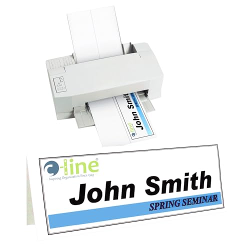 "C-Line Printer-Ready Scored Name Tent Cards, 11 x 4-1/4 Inches (Folded Size), 8-1/2"" x 11"" White Cardstock Sheets, Box of 50 (87517)", large