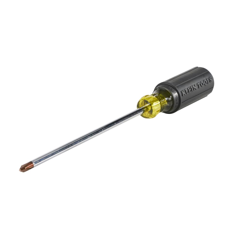 Klein Tools 85742 Screwdriver Set, Made in USA, 3/16 Cabinet and #2 Phillips Precision Machined Tips, Cushion-Grip Handles, Round Shank, 2-Piece