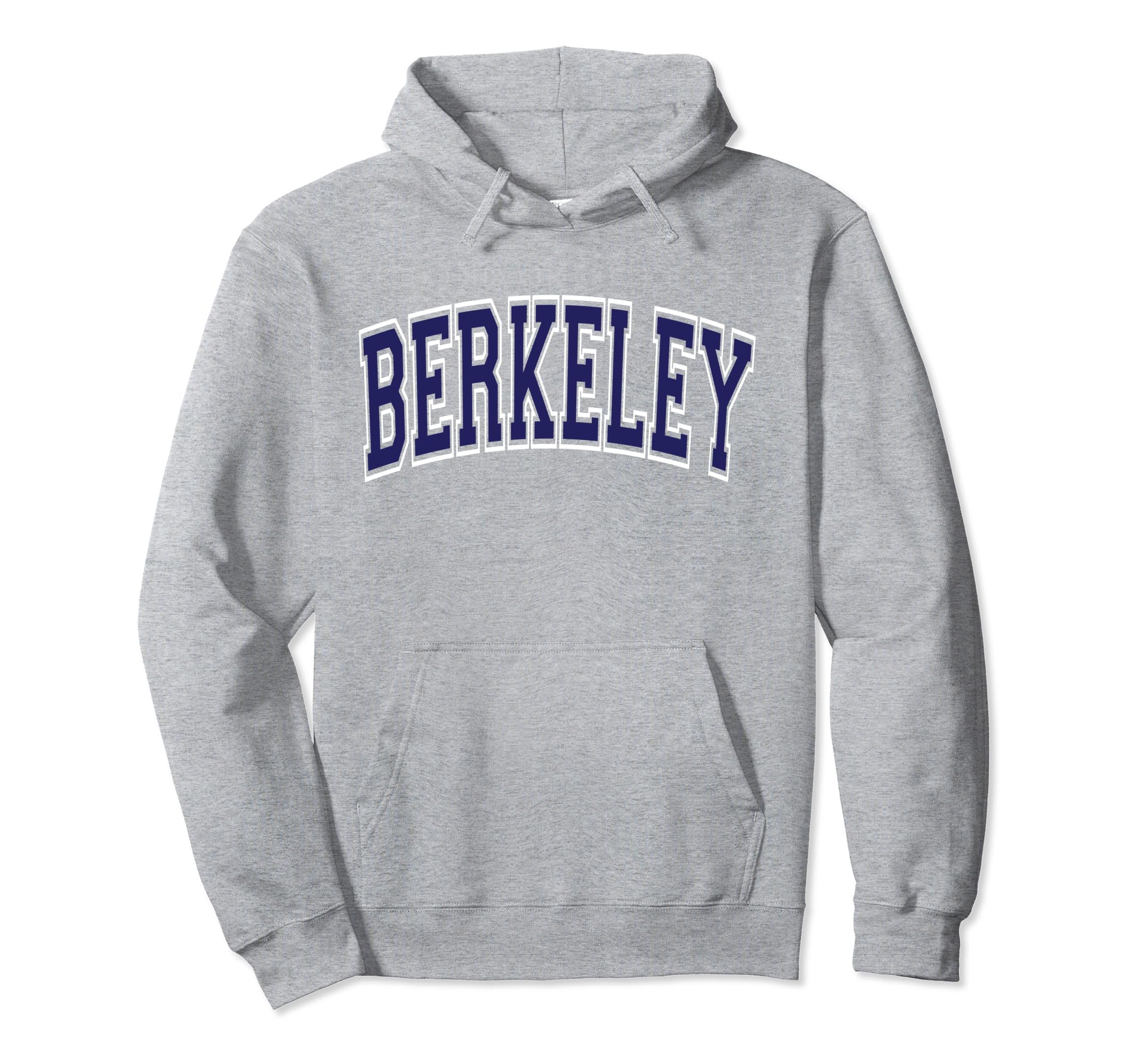 Berkeley Arched Dark Blue Text Pullover Hoodie