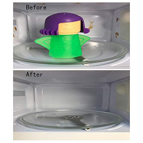 iflymars Angry Mama Microwave Oven Cleaner, Fast Action Steam Kitchen Gadget,Just Add Vinegar and Water (Green)