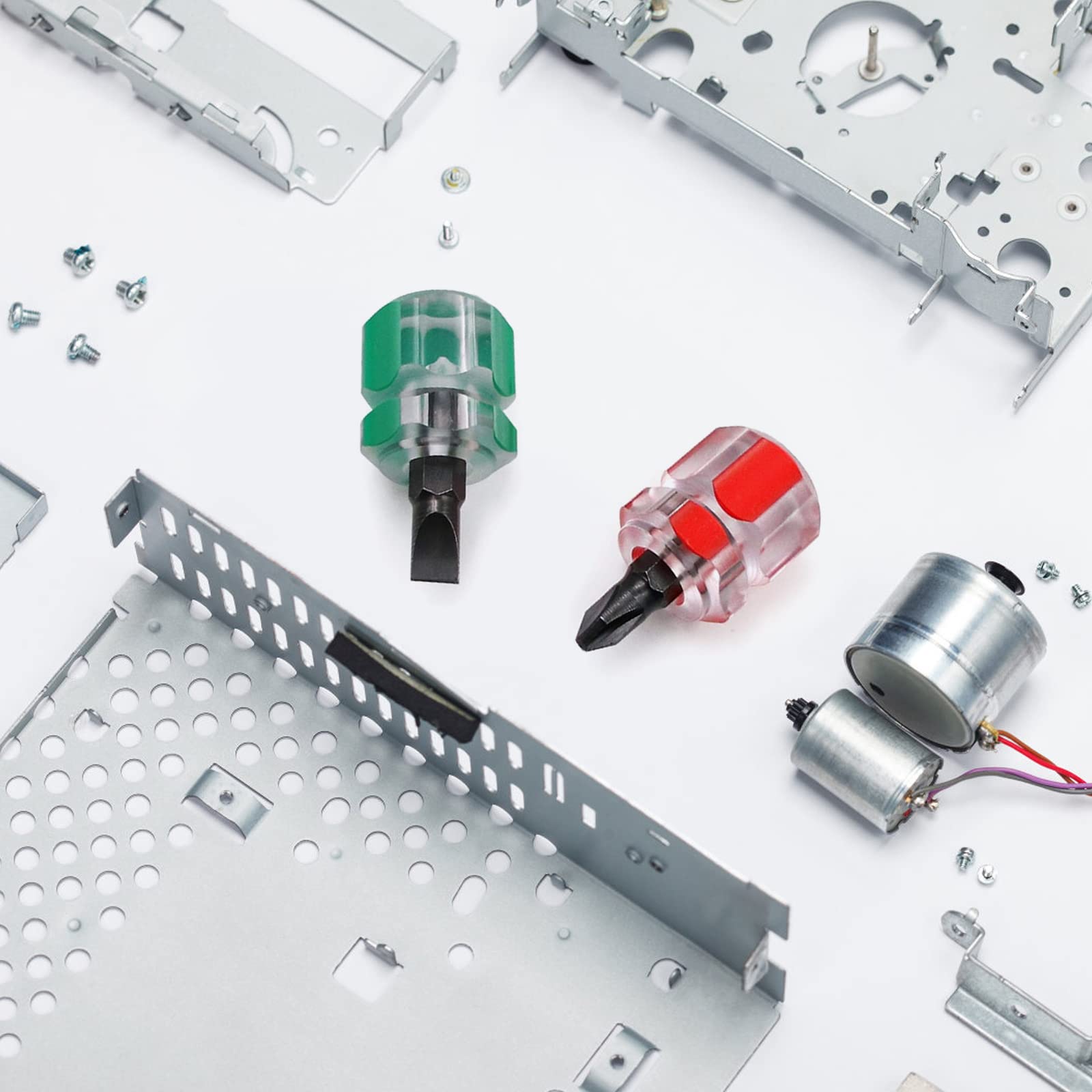Screwdriver Kit Set Mini Small Portable Radish Head Screw Driver Transparent Handle Car Repair Hand Tools Mini Screwdriver Electric Set Screwdriver Kit