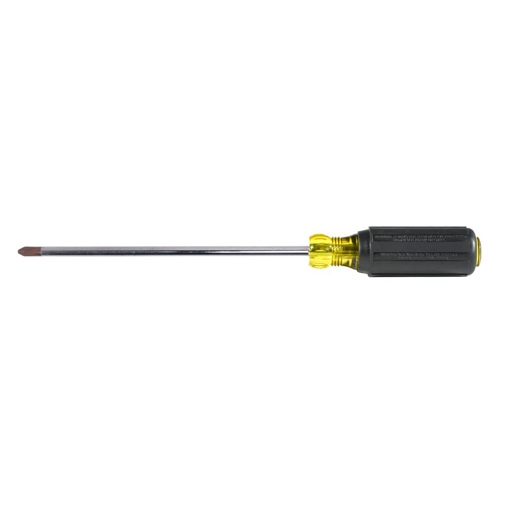 Klein Tools 85742 Screwdriver Set, Made in USA, 3/16 Cabinet and #2 Phillips Precision Machined Tips, Cushion-Grip Handles, Round Shank, 2-Piece