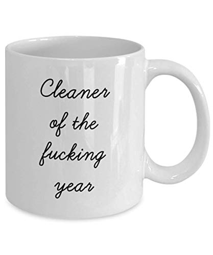 Best Cleaner Mug Funny Appreciation Mug for Coworkers Gag Swearing Mug for Adults Novelty Tea Cup