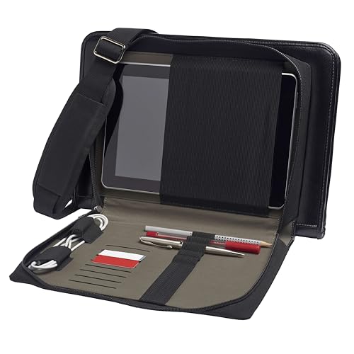 Broonel Black Leather Laptop Messenger Case - Compatible with ASUS ProArt StudioBook Pro X W730G5T