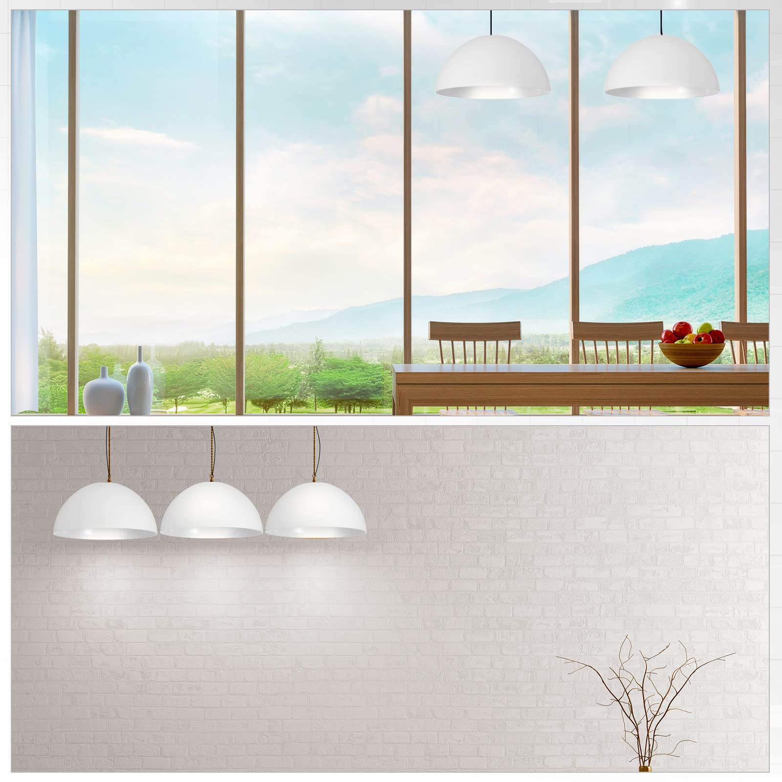 Hortsun Replacement Lamp Shade 4 Pcs White Replacement Plastic Lampshade 2 Pack 1.65" Fitter 10" Diameter Bowl Shape 2 Pack 1.97" Bottom Size Horseshoe Shape for LED Torchiere Floor Lamps Upright