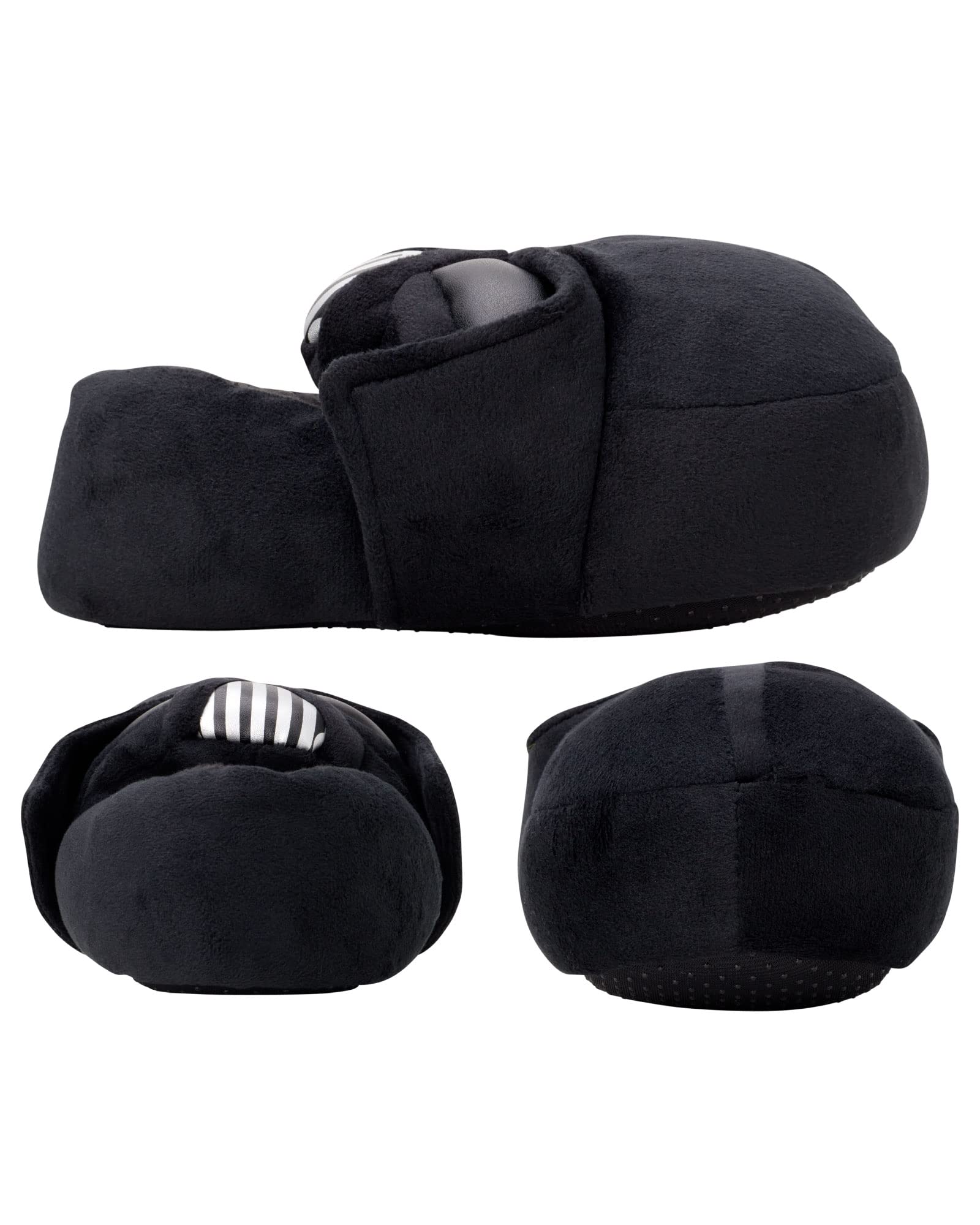 Disney Mandalorian Boys' Star Wars Slippers - 3D Baby Yoda Plush Fuzzy Slippers - Darth Vader Slippers for Boys (Shoe Size 11-5), Size 11-12, Darth Vader