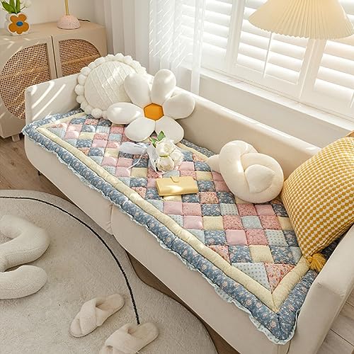 HOMEREFROM Large Plaid Square Pet Mat Bed Couch Cover for Dog, Funny Couch Cover for Sofa, Sofa Cover for Large Dogs, Dog Bed Cover Pet Blanke (27.55 * 70.86, Gray)