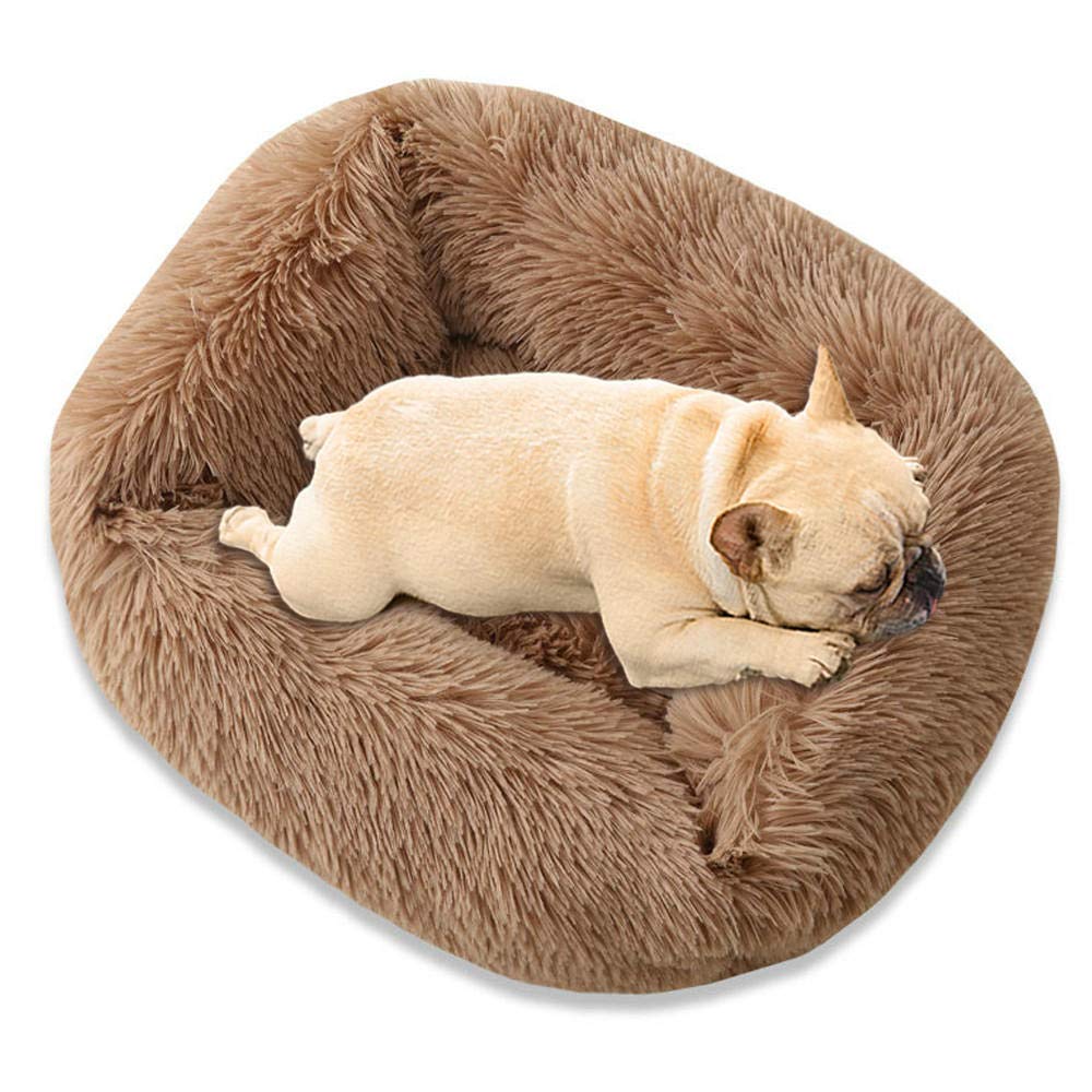 Bed L Size Plush Square Beds for Cats Dogs Super Soft Winter Warm Sleeping Mats for Dogs Cats 1Pcs White