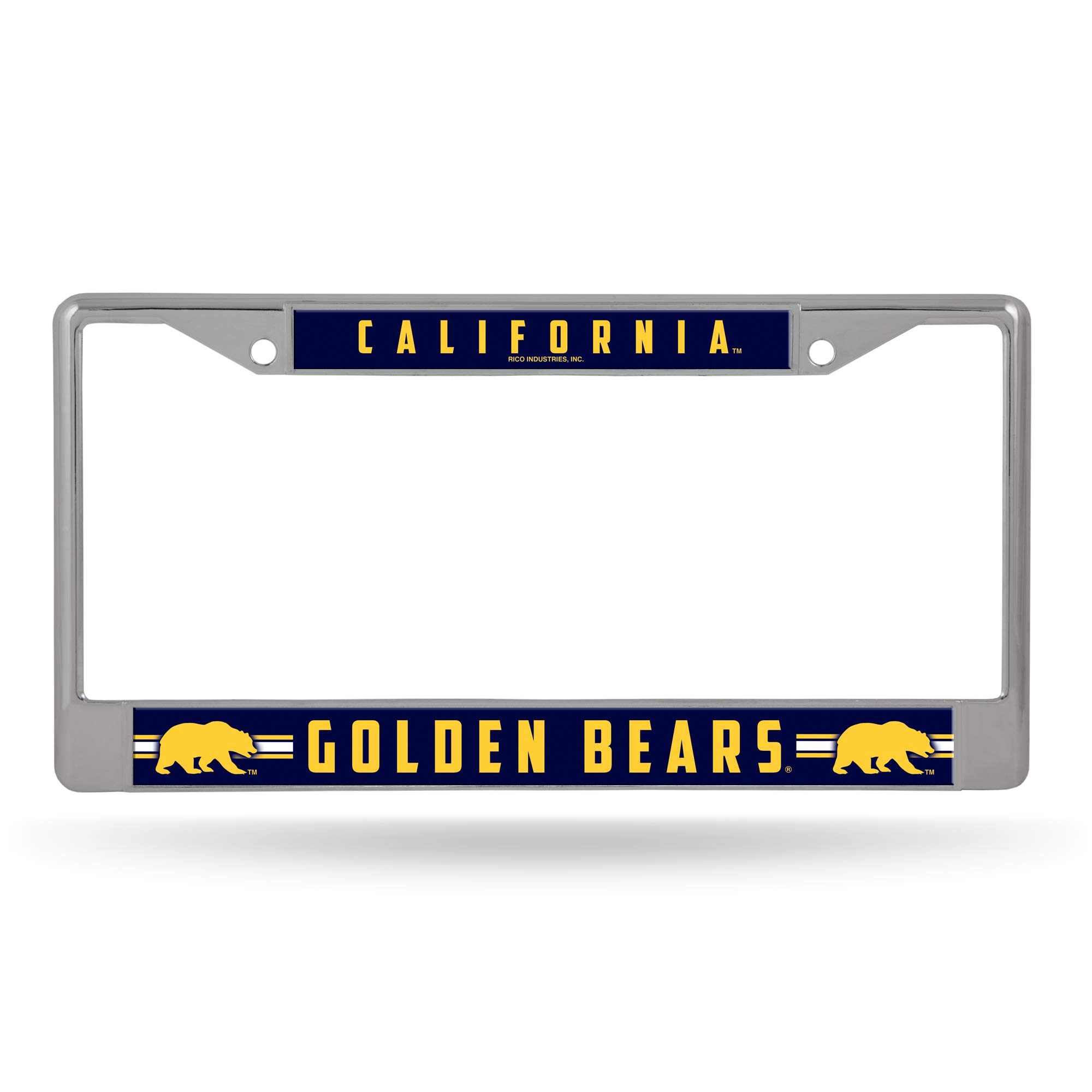 Rico Industries NCAA Cal Berkeley Golden Bears 12" x 6" Silver Chrome Frame With Decal Inserts